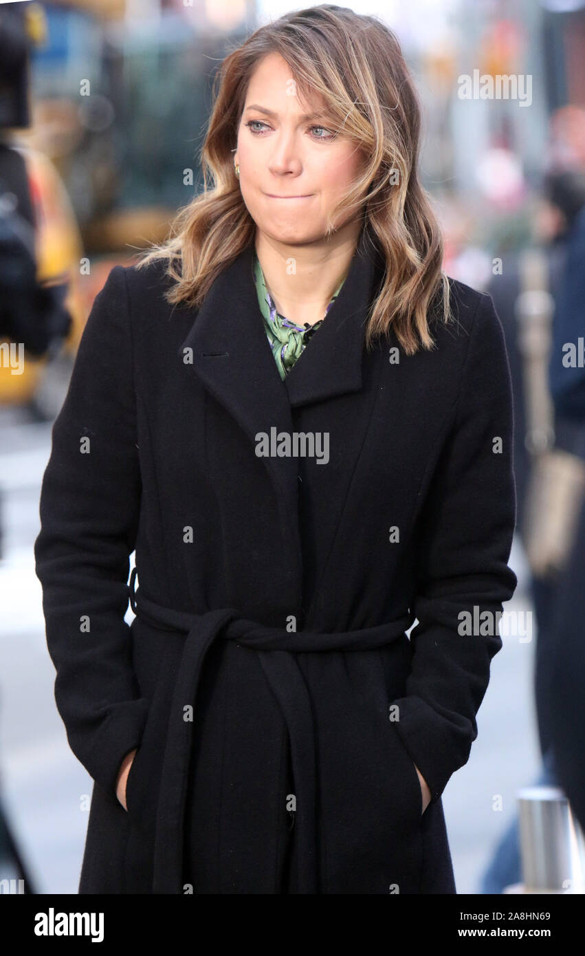 New York, USA. November 08, 2019 Ginger Zee o the set of Good Morning ...