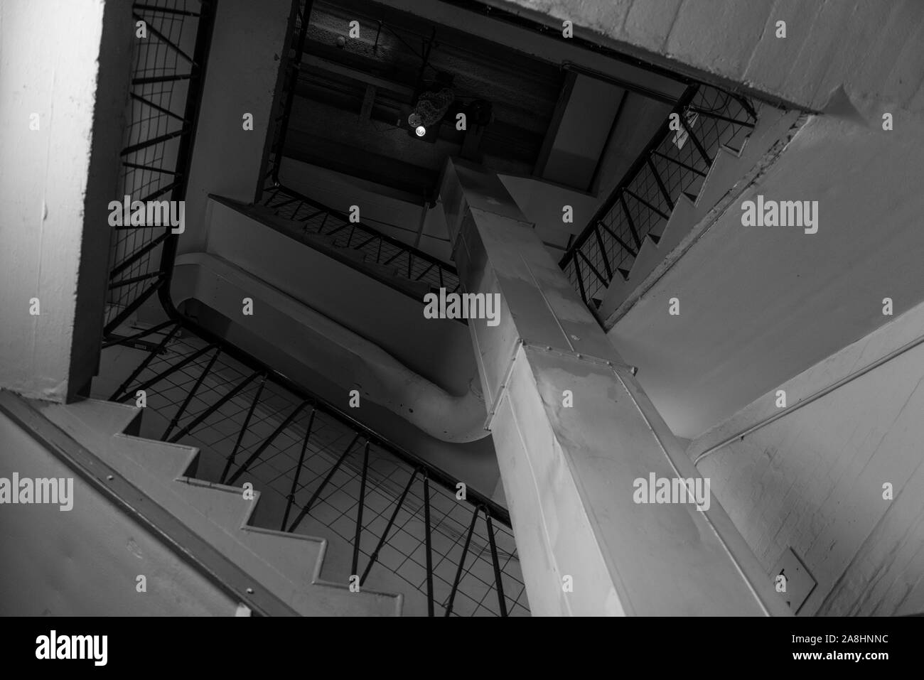 A dark stairway up into the Kelvedon hatch secret nuclear bunker Stock ...