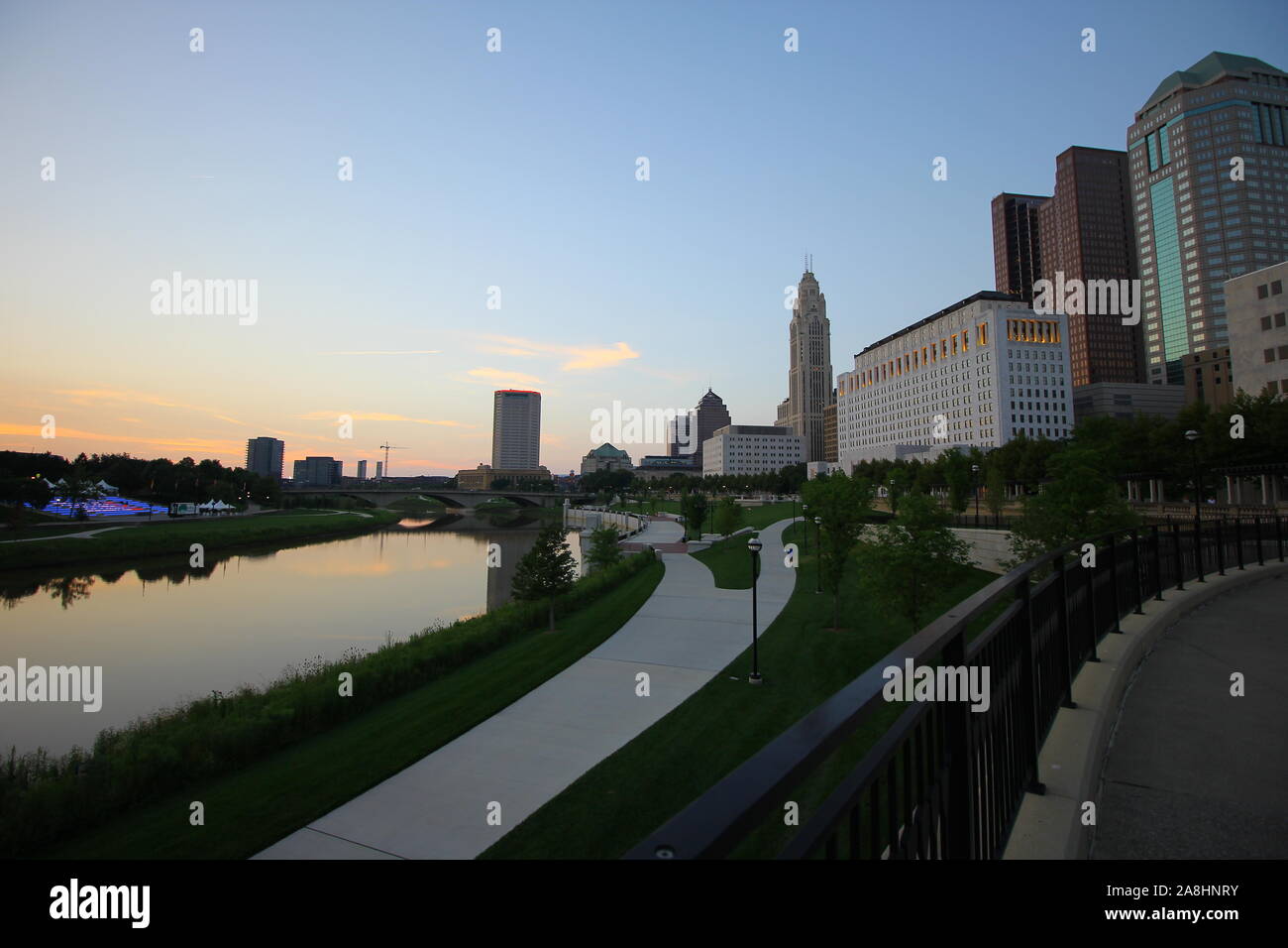 Downtown Columbus, Ohio at Sunset Stock Photo - Alamy