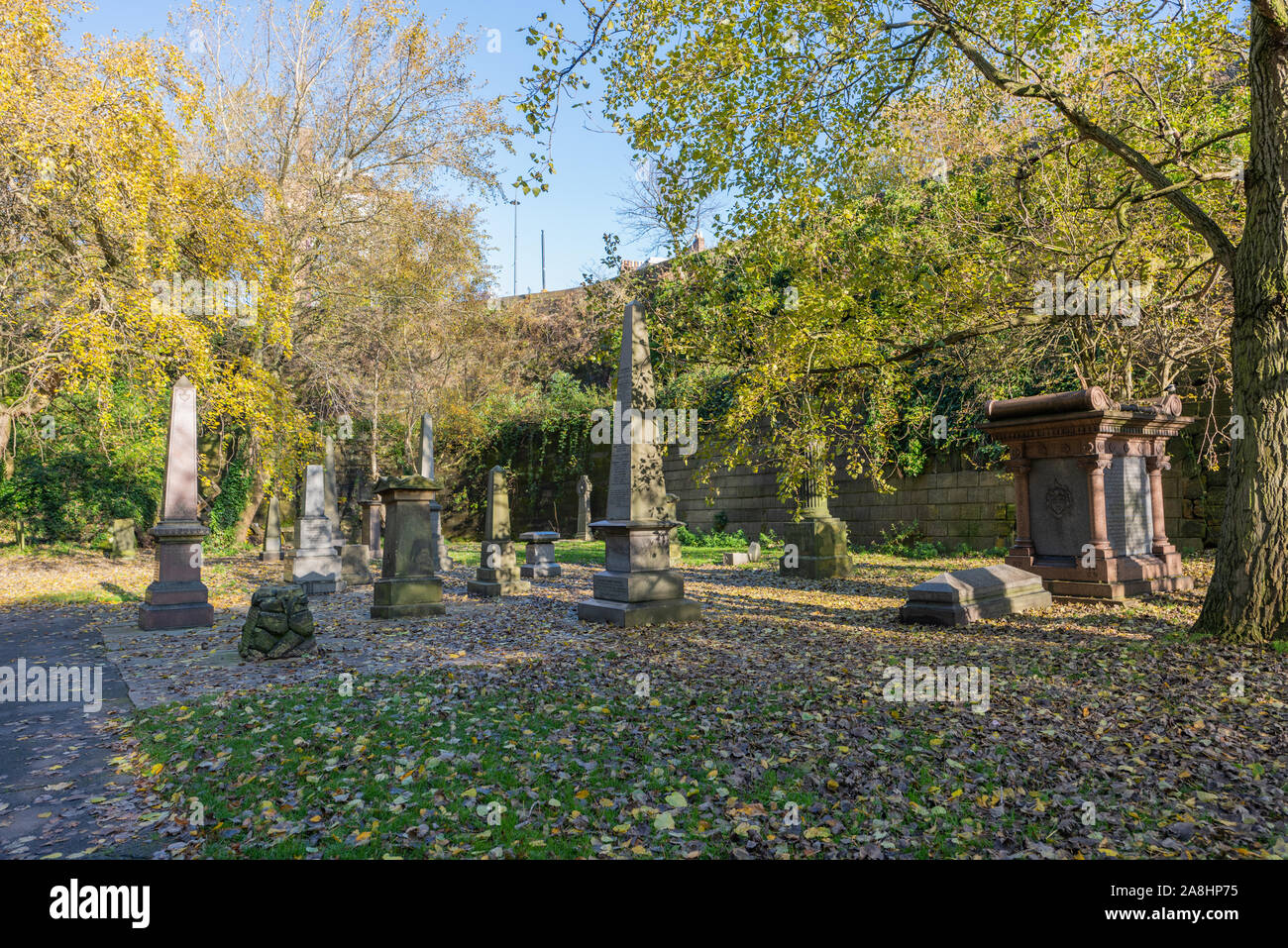 Autumn in Liverpool. Autumn colours in St James' Cemetery Liverpool ...