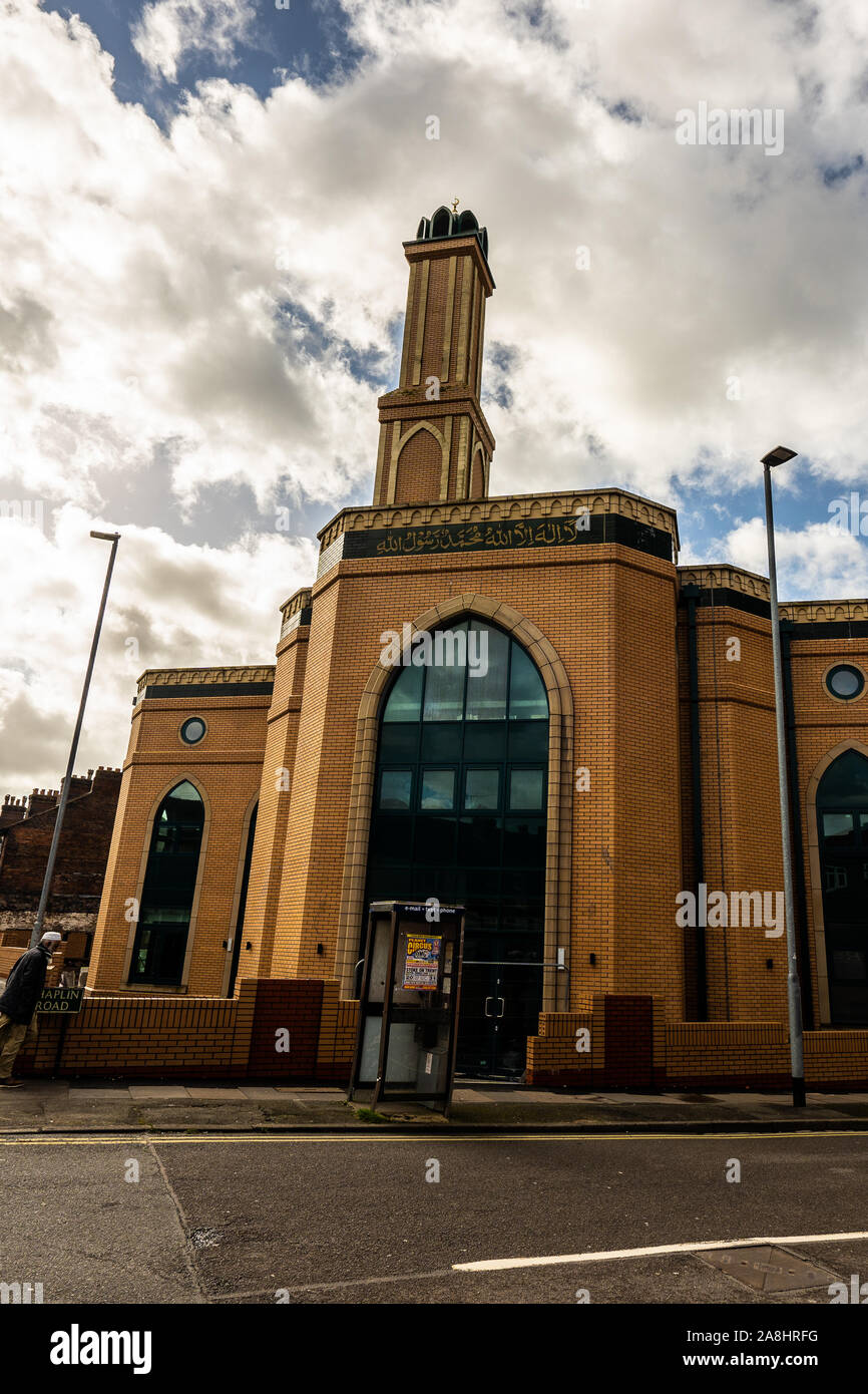 View, landscape of Gilani Noor Mosque in Longton, Stoke on Trent ...