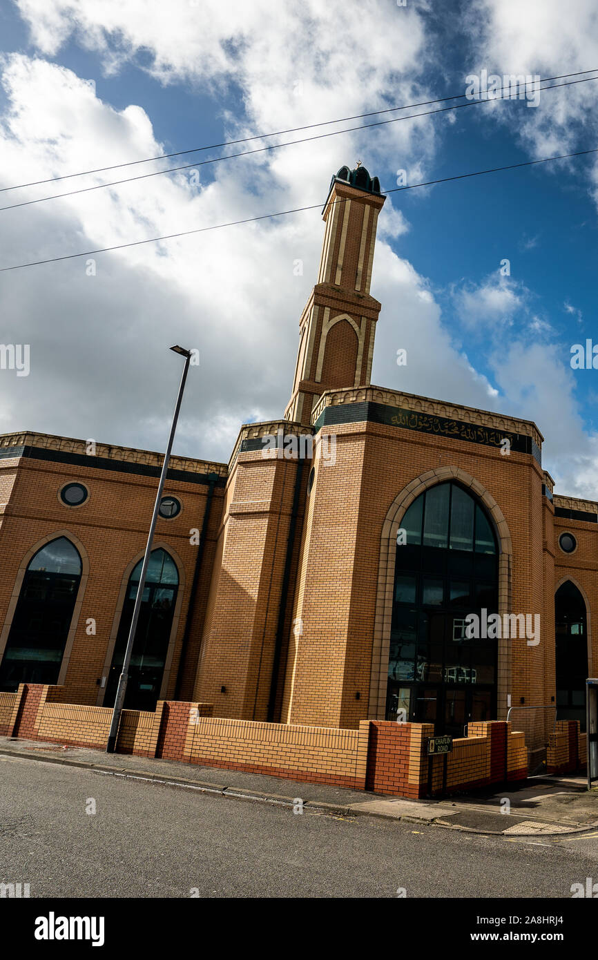 View, landscape of Gilani Noor Mosque in Longton, Stoke on Trent ...