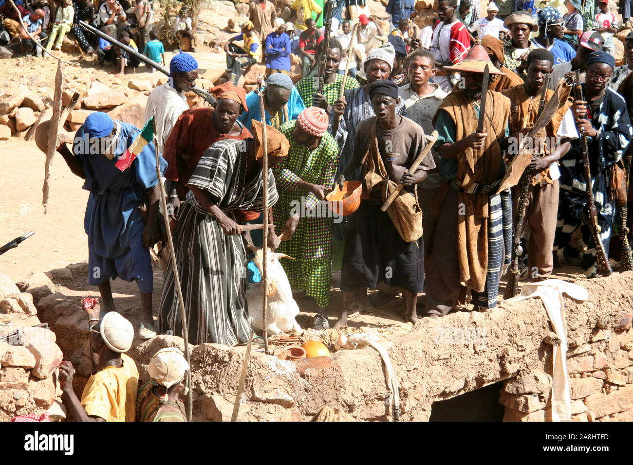 Dogon country : village of Kundu Dogomo - funeral of Amakana Dara Stock ...
