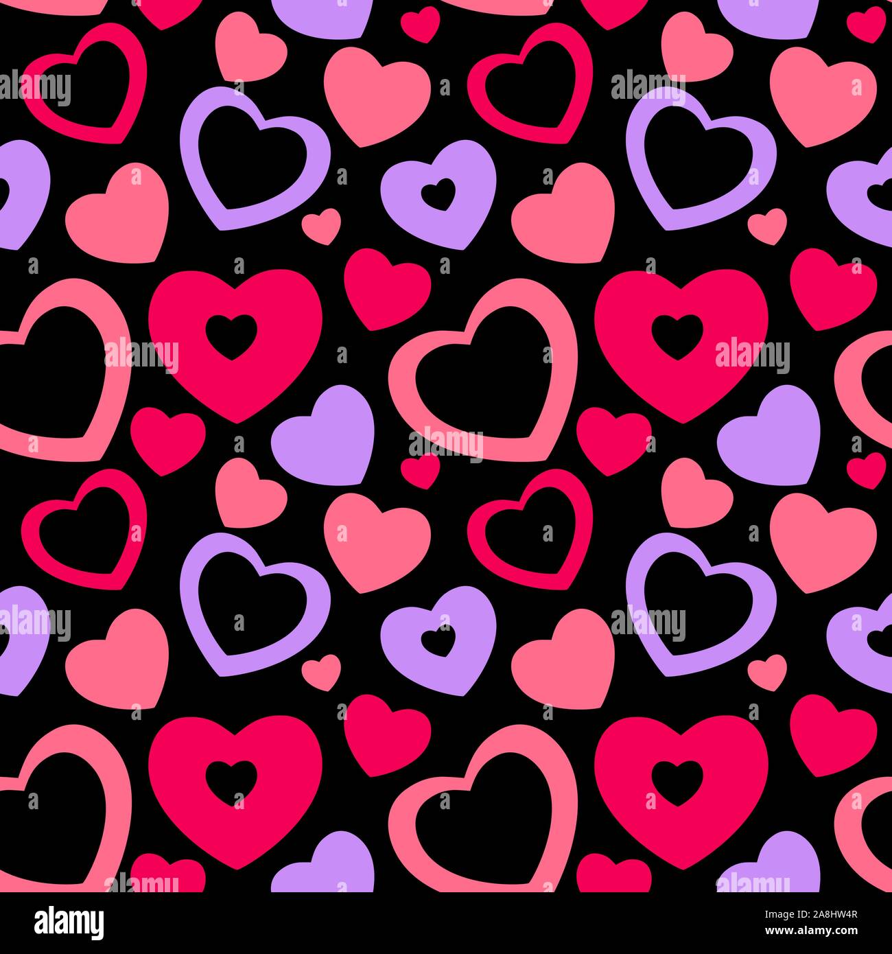 Heart love seamless pattern background. Vector illustration Stock ...