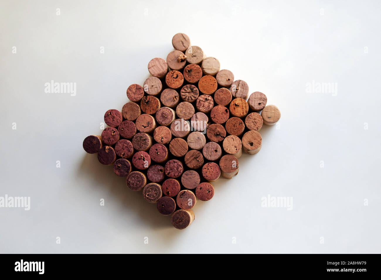 Wine corks textured color palette isolated on white background Stock ...