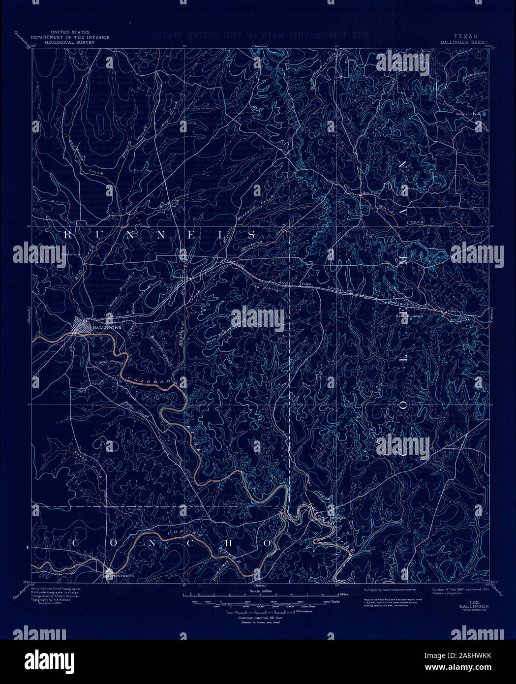 Map of ballinger hi-res stock photography and images - Alamy