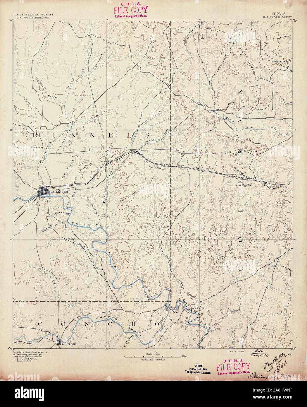 Map of ballinger hi-res stock photography and images - Alamy