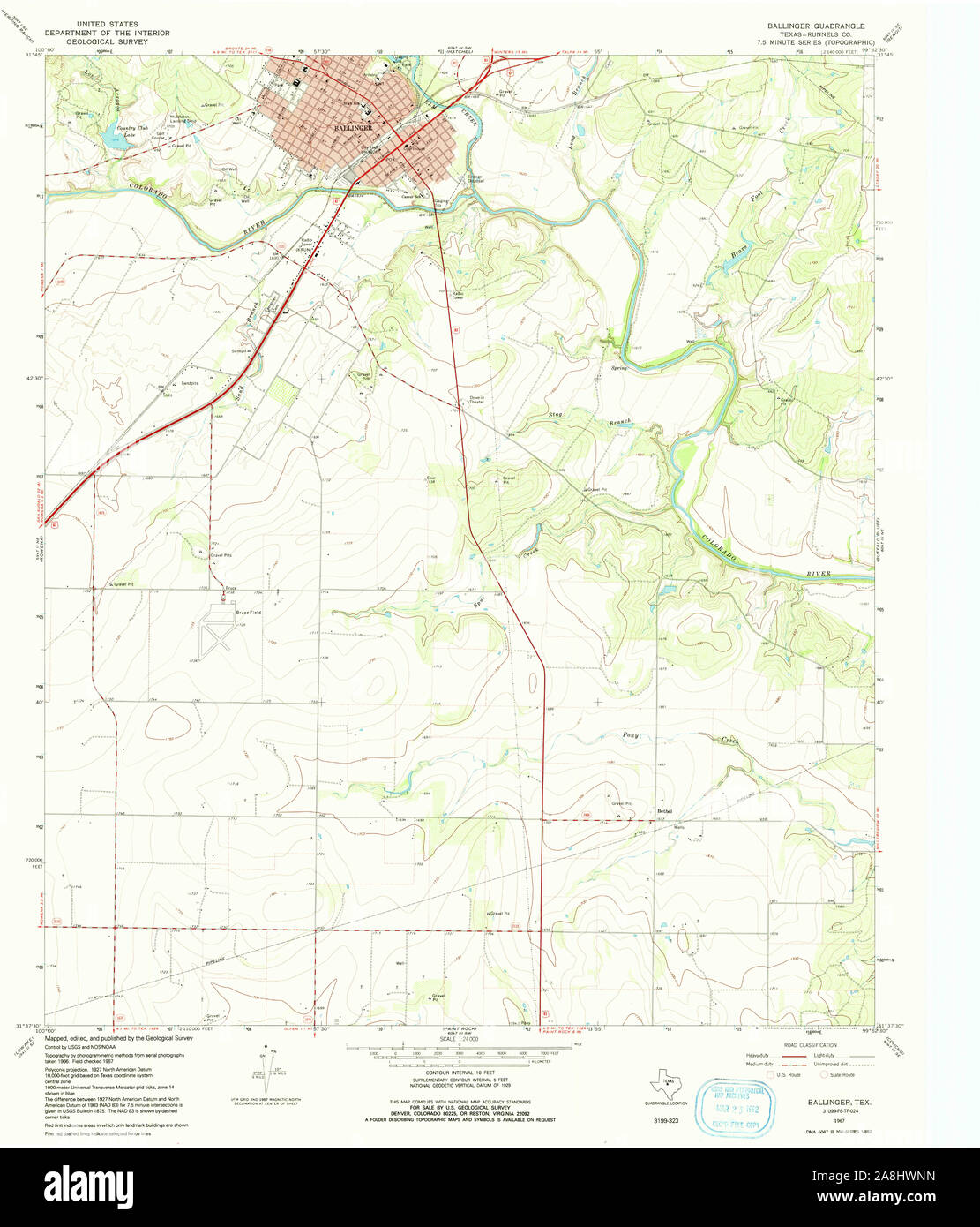 Map of ballinger hi-res stock photography and images - Alamy