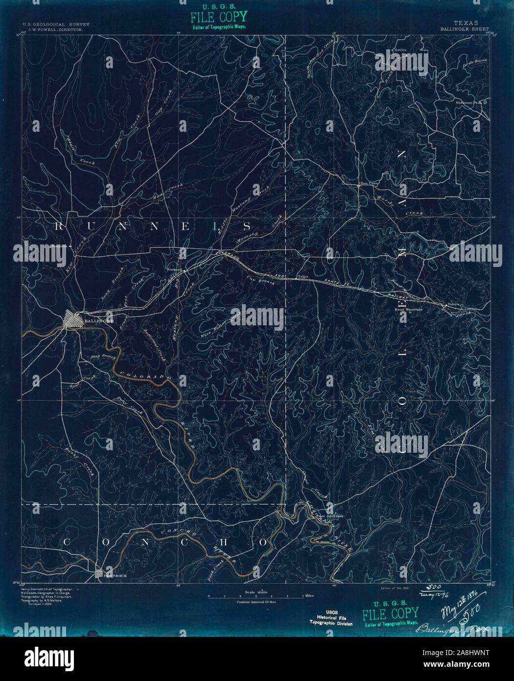 Map of ballinger texas hi-res stock photography and images - Alamy