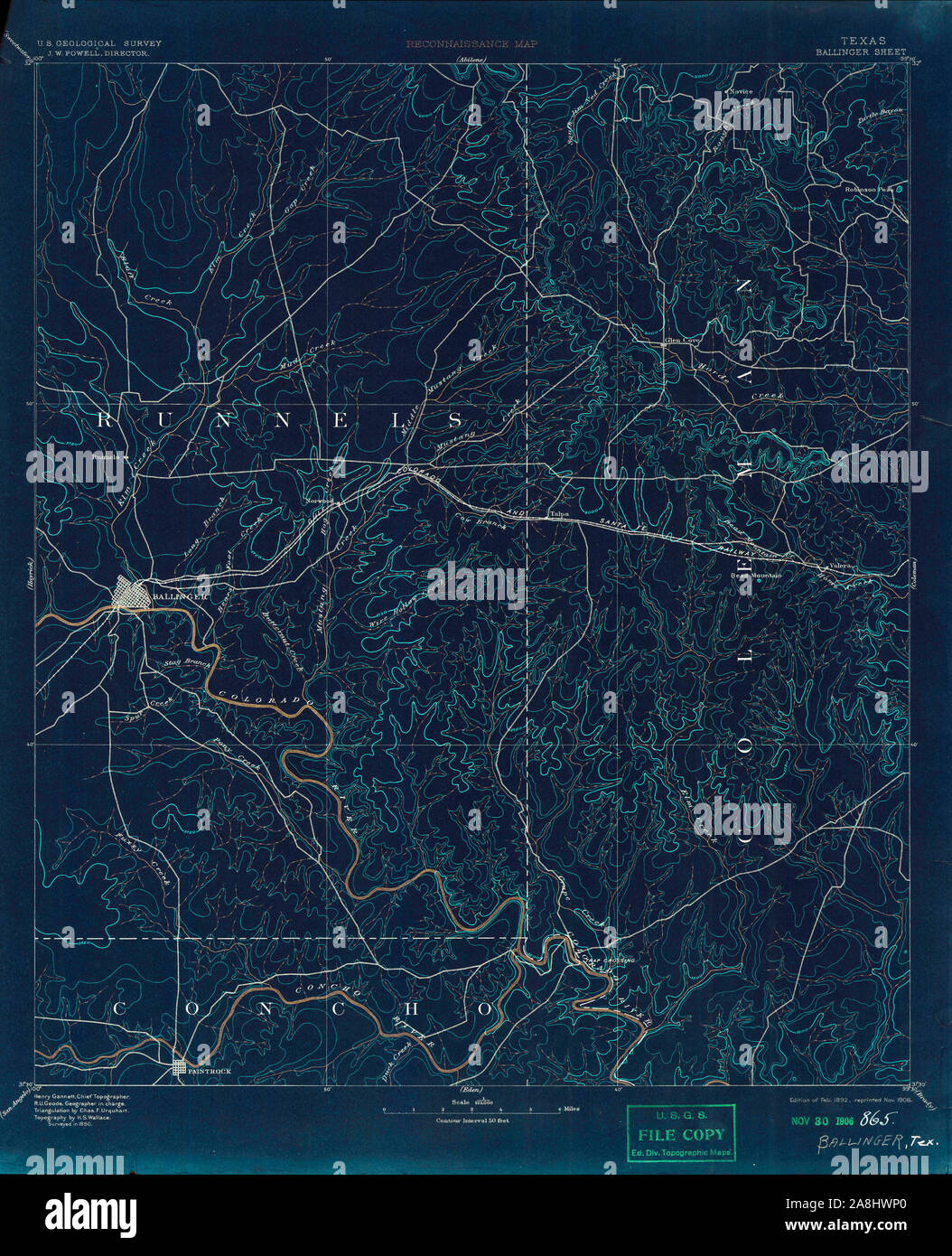 Map of ballinger hi-res stock photography and images - Alamy