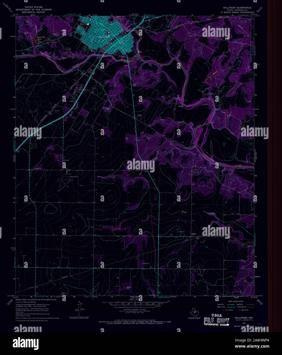 Map of ballinger hi-res stock photography and images - Alamy