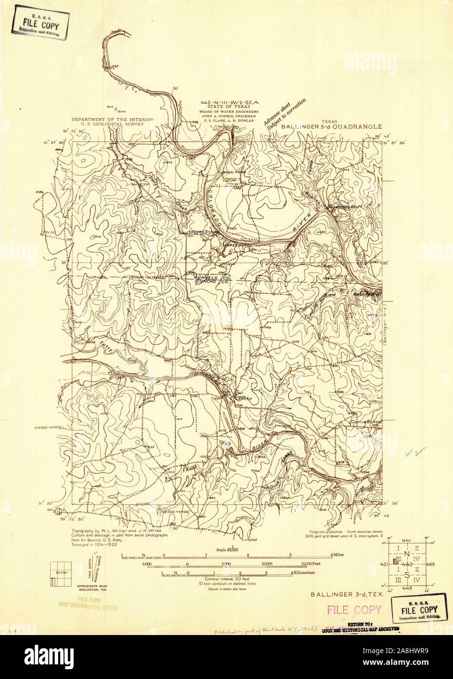 Map of ballinger texas hi-res stock photography and images - Alamy