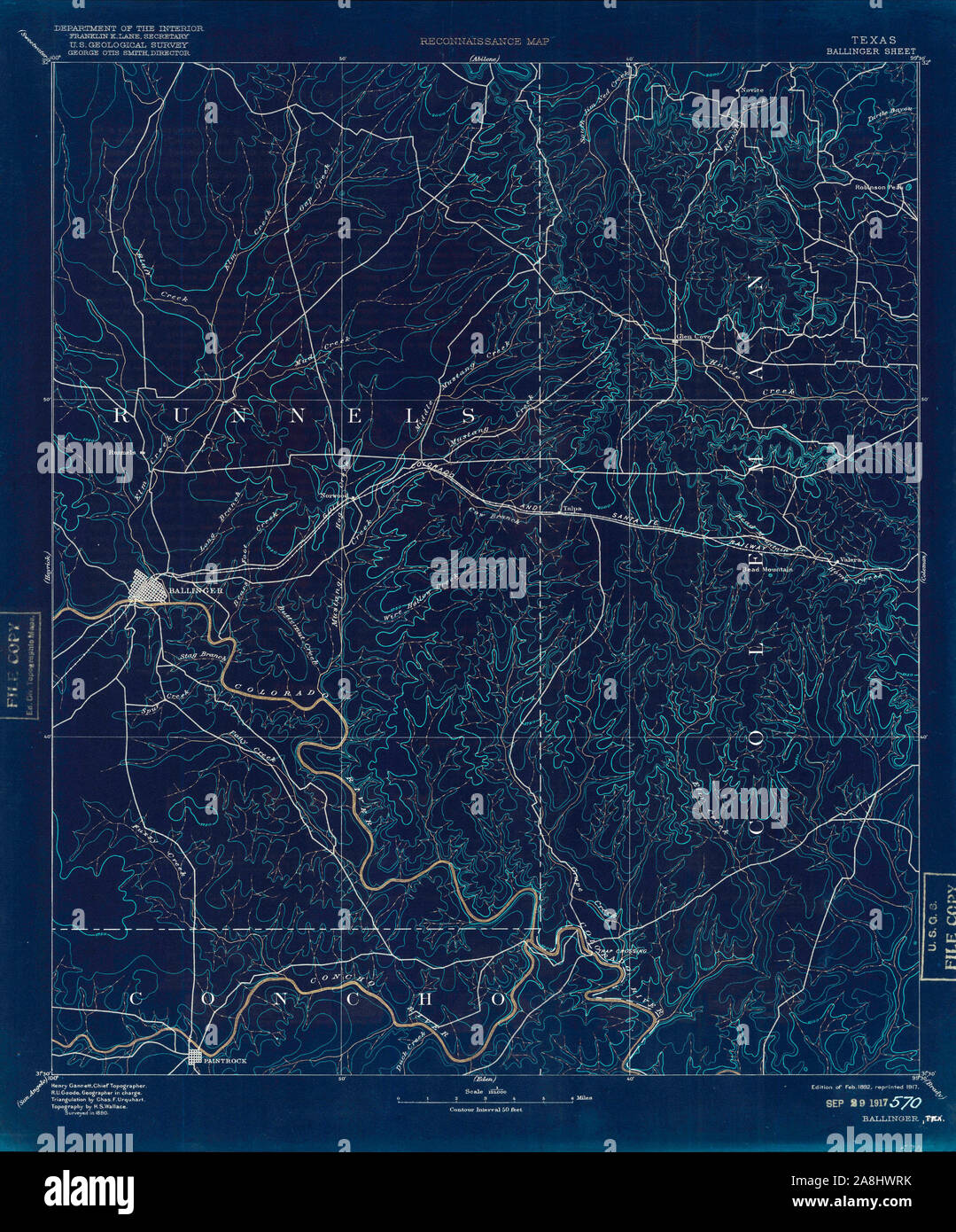 Map of ballinger texas hi-res stock photography and images - Alamy