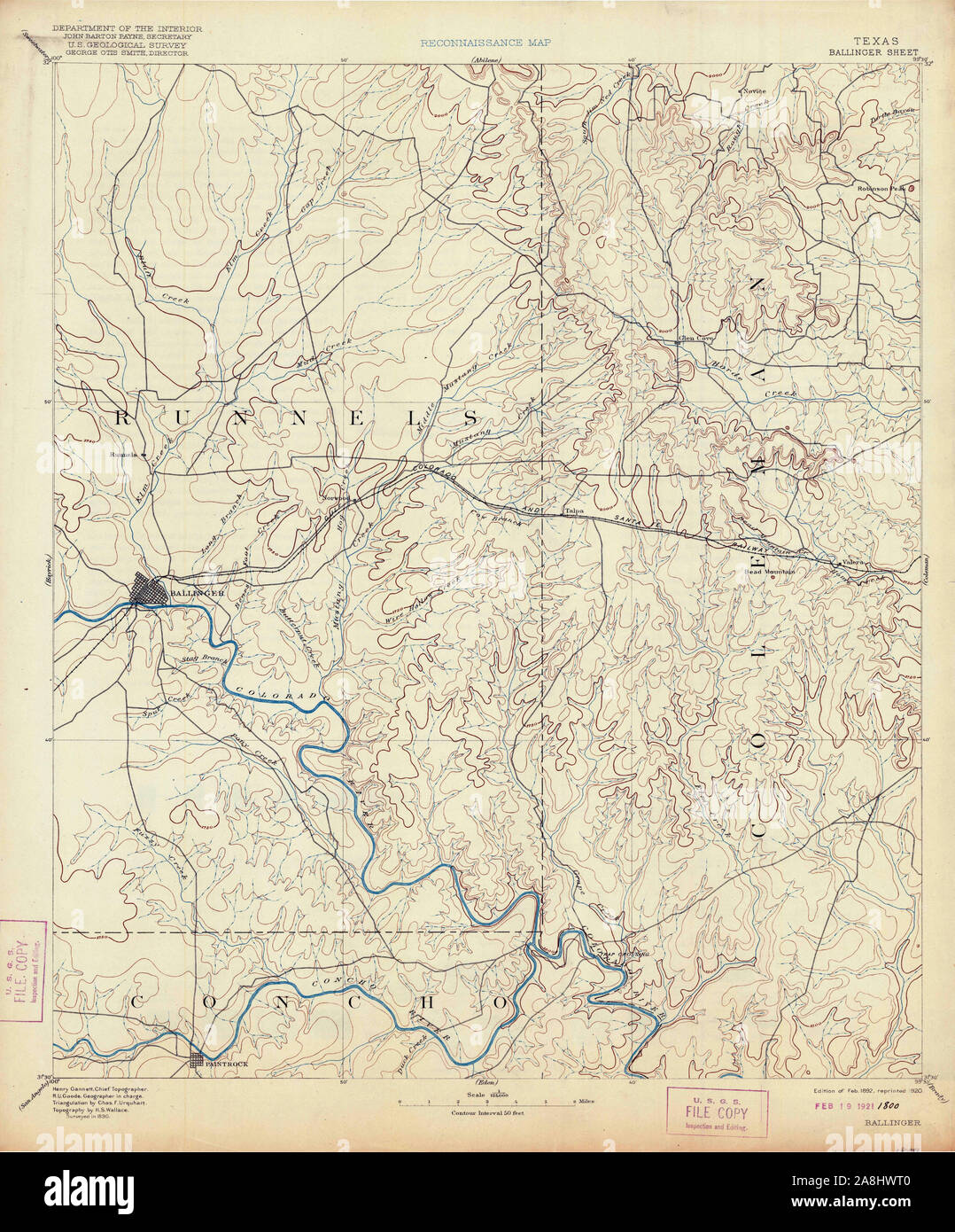 Map of ballinger hi-res stock photography and images - Alamy