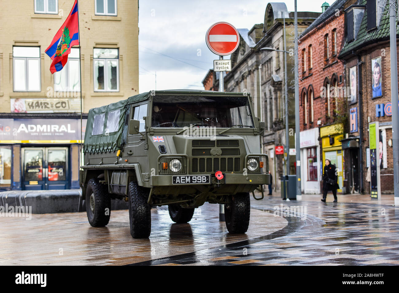 An EOD Army Vehicle (Explosive ordinance disposal ) attends the 100 ...