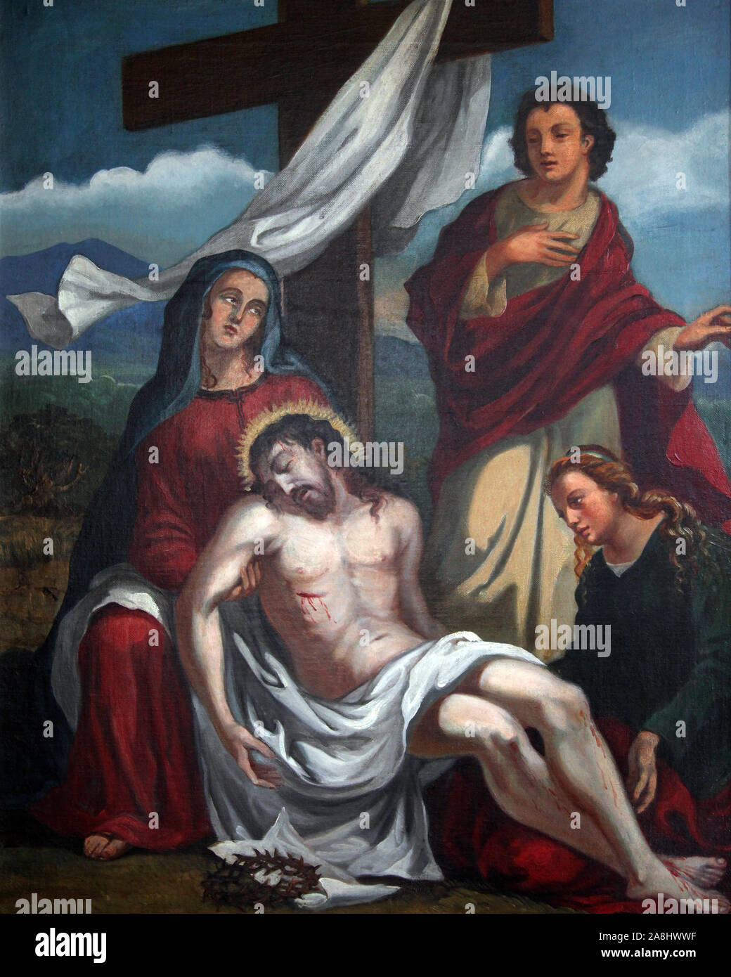 13th Stations of the Cross, Jesus' body is removed from the cross ...