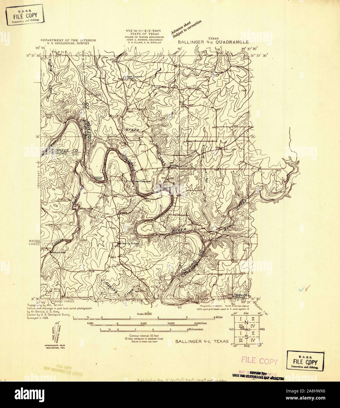 Map of ballinger texas hi-res stock photography and images - Alamy