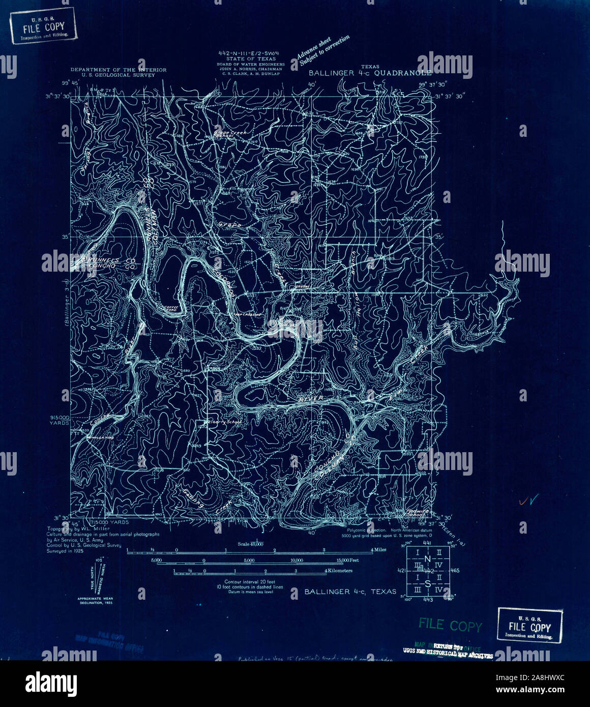 Map of ballinger texas hi-res stock photography and images - Alamy
