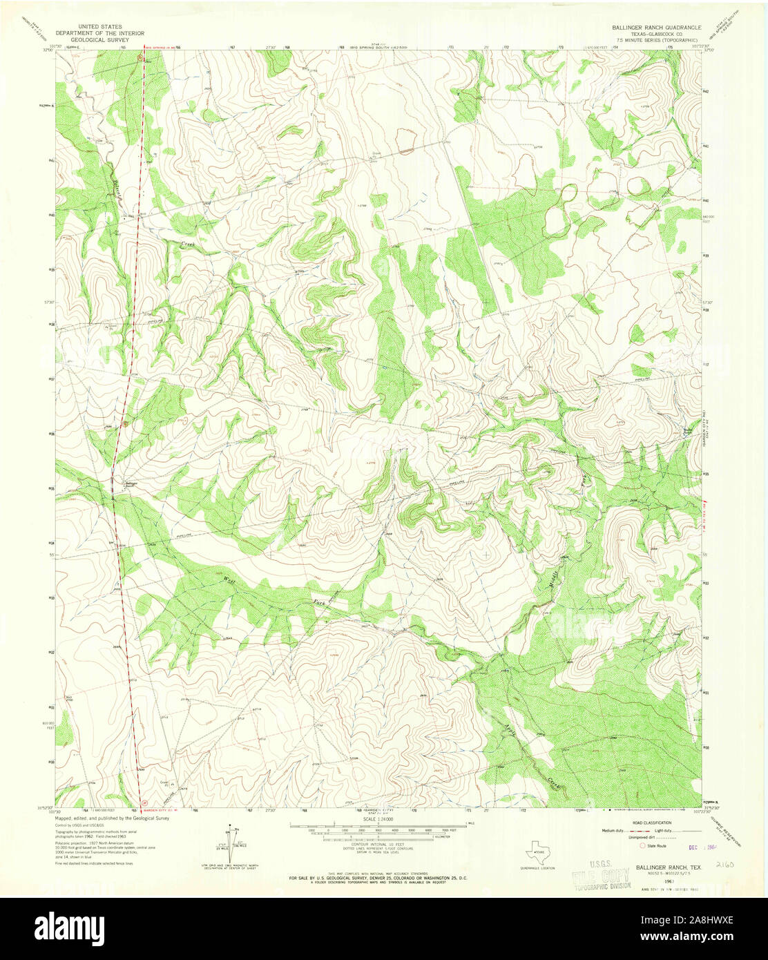 Ballinger texas map hi-res stock photography and images - Alamy