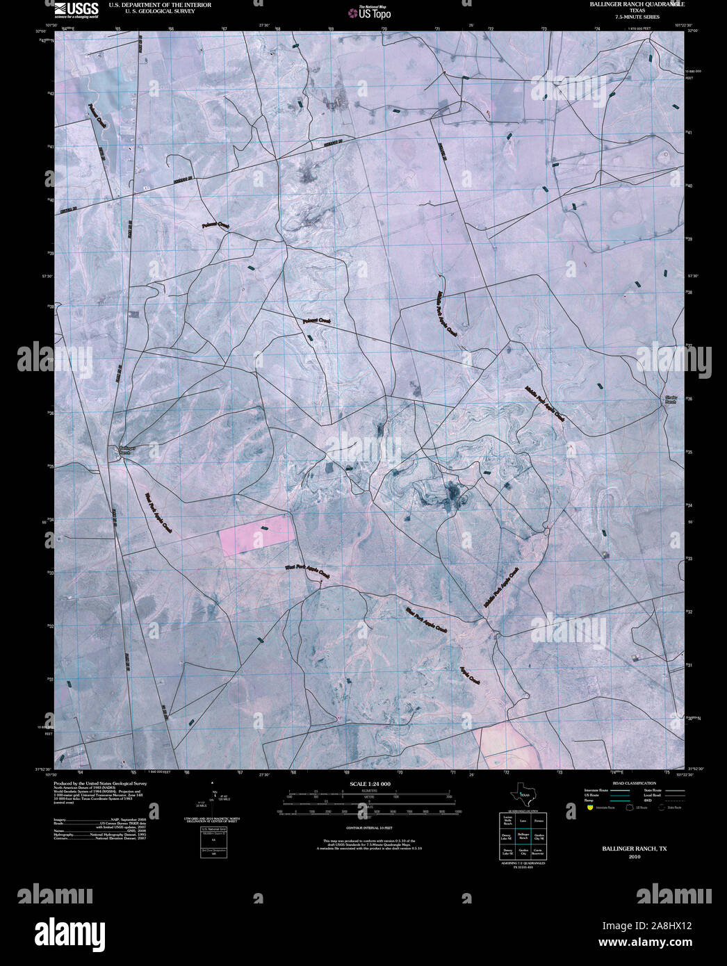 Ballinger texas map hi-res stock photography and images - Alamy