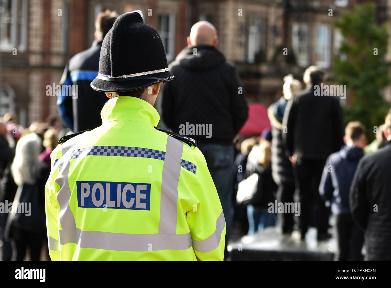A heavy police presence at the Remembrance Day, Armistice day parade in ...