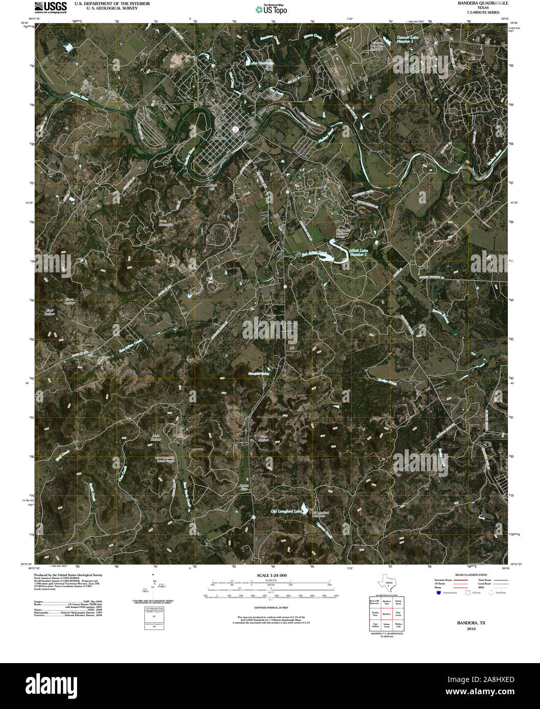Map of bandera hi-res stock photography and images - Alamy