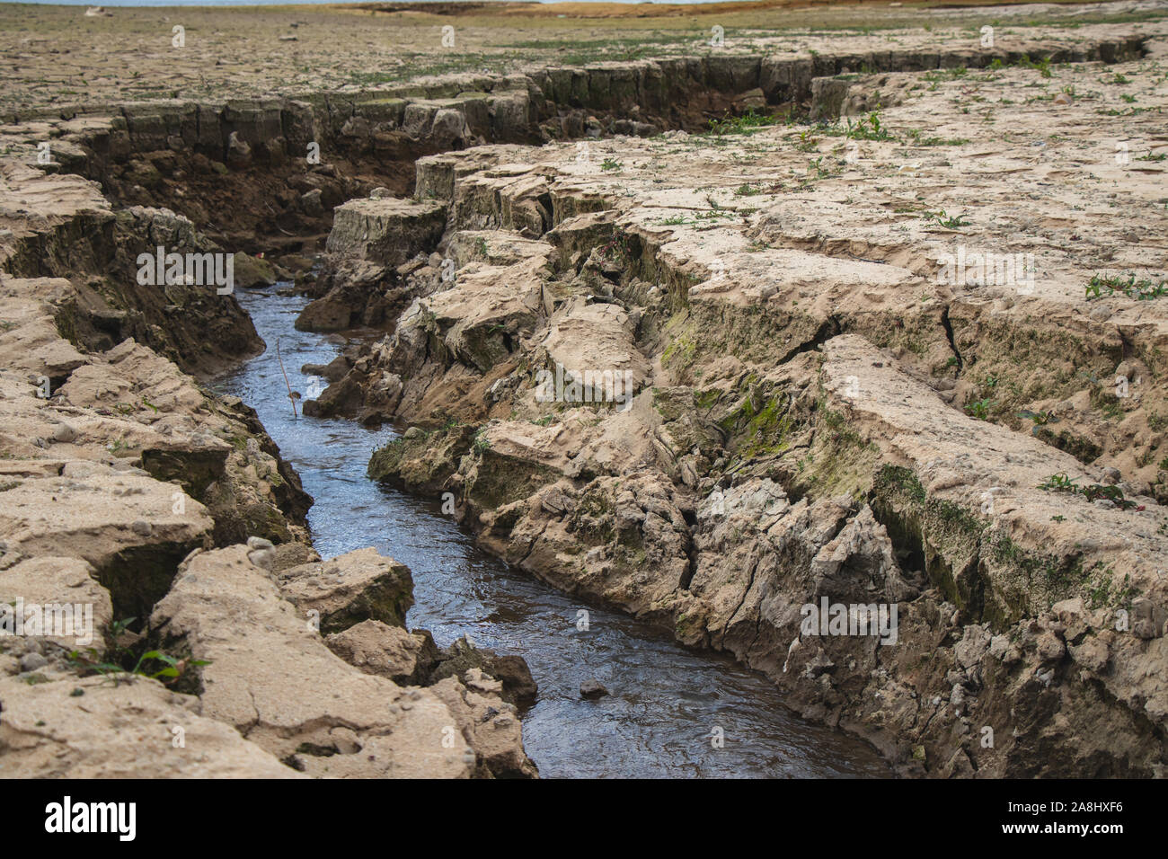Dried out ground with big cracks in it. Desert. Drought Stock Photo - Alamy