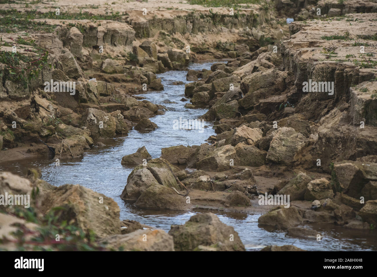 Dried out ground with big cracks in it. Desert. Drought Stock Photo - Alamy