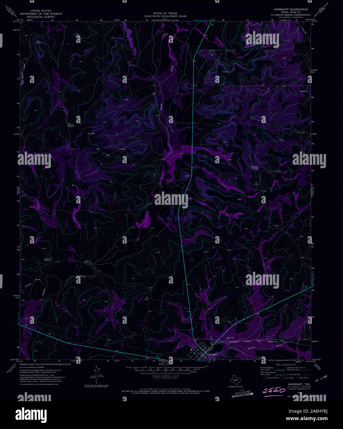 Map of barnhart texas hi-res stock photography and images - Alamy