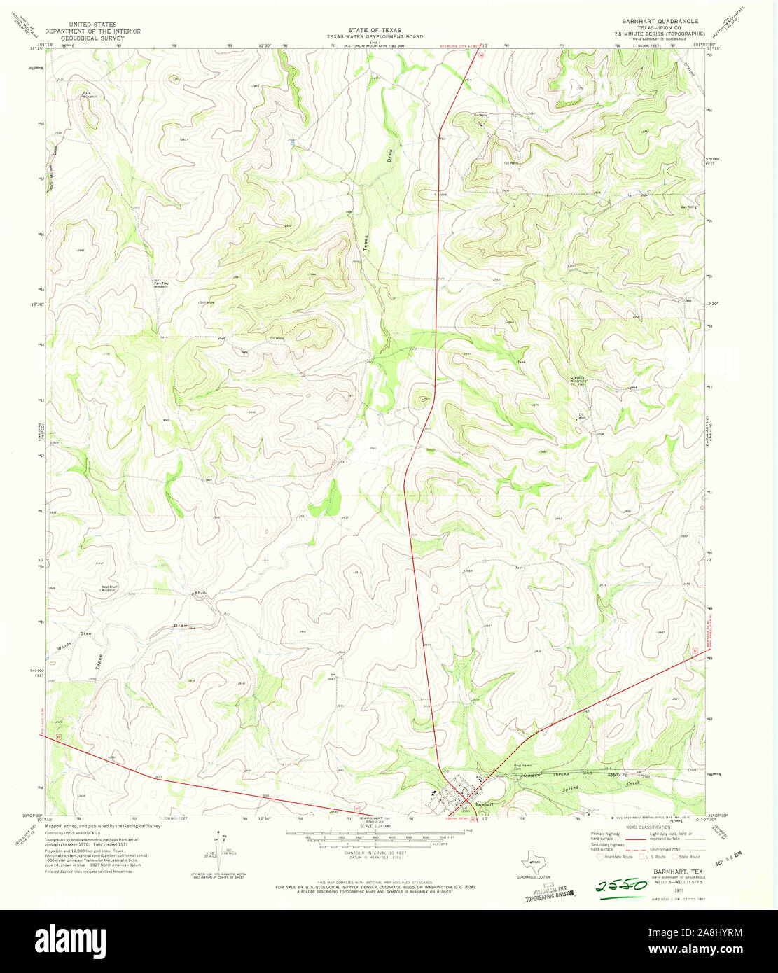 Map of barnhart texas hi-res stock photography and images - Alamy