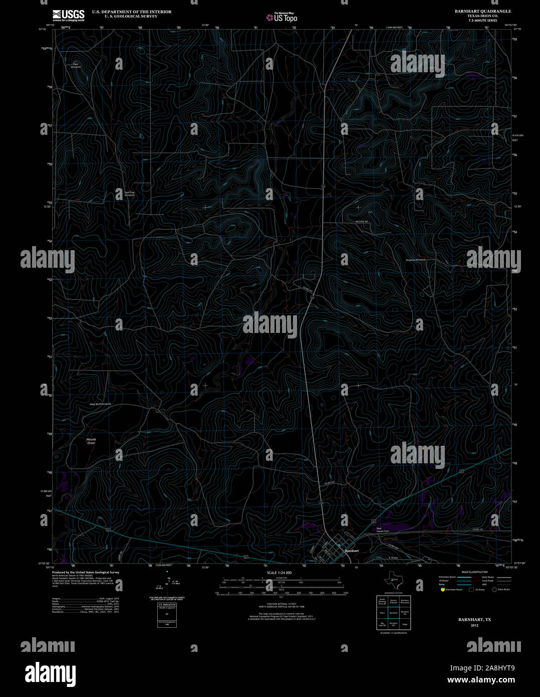 Map of barnhart texas hi-res stock photography and images - Alamy