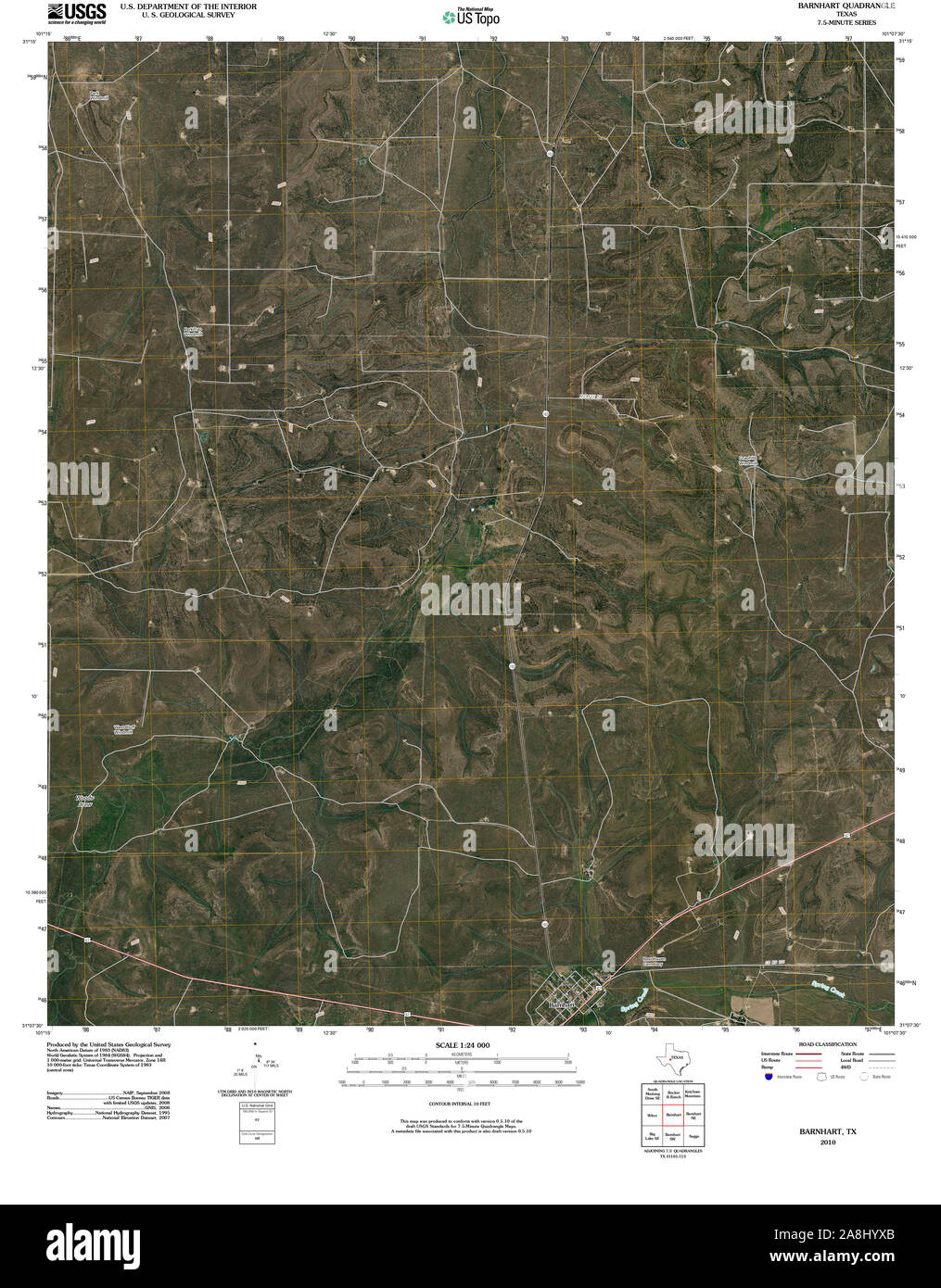 Map of barnhart texas hi-res stock photography and images - Alamy