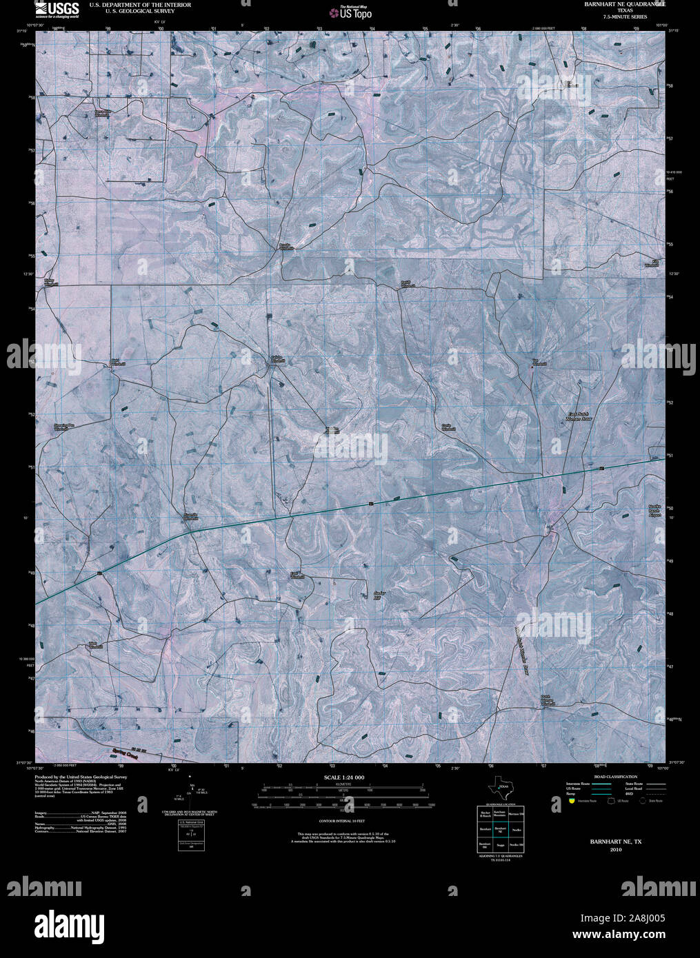 Map of barnhart texas hi-res stock photography and images - Alamy