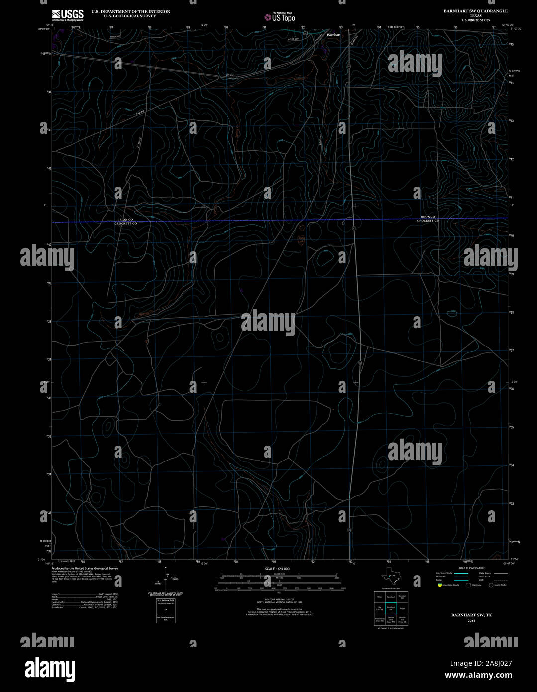 Map of barnhart texas hi-res stock photography and images - Alamy