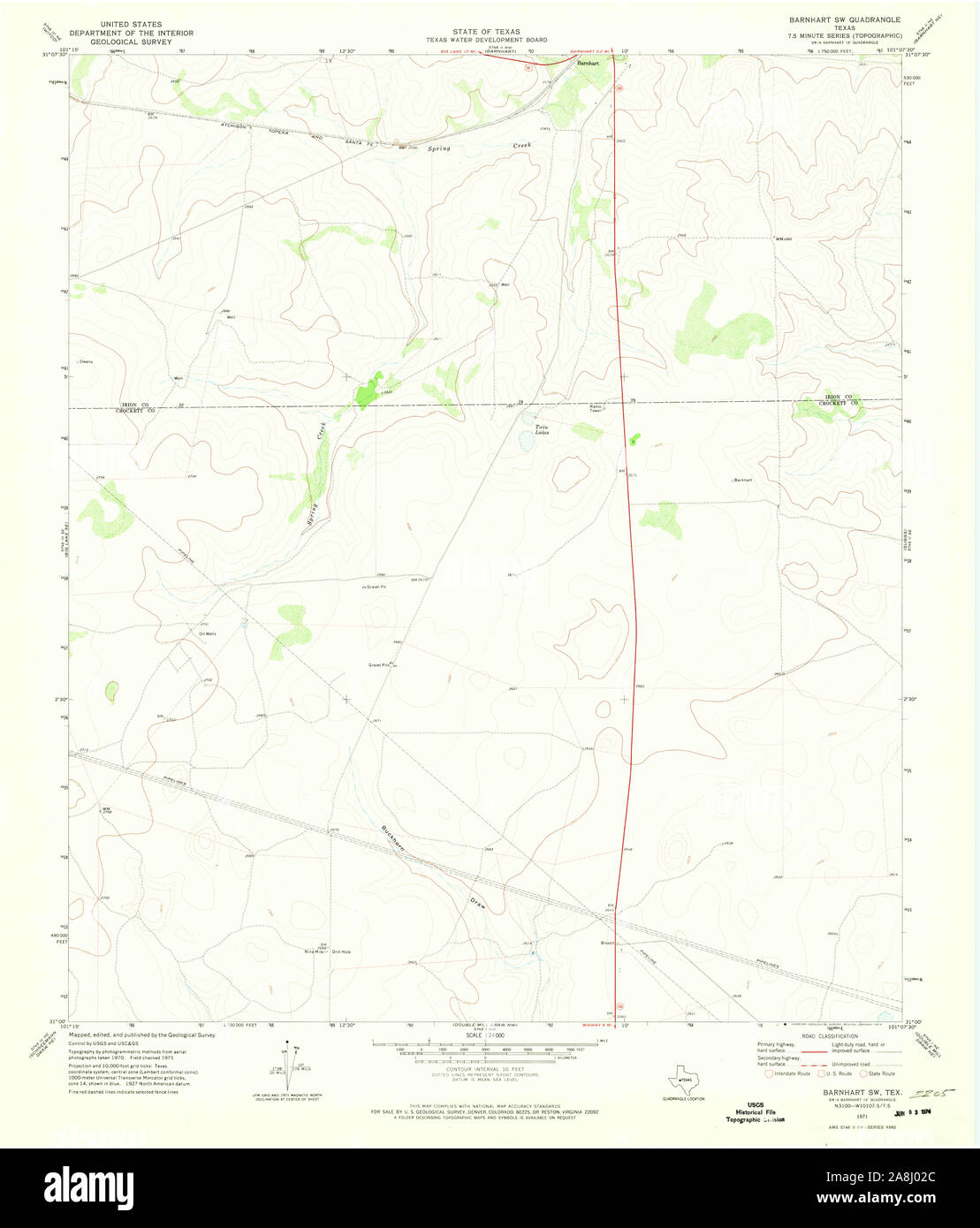 Map of barnhart texas hi-res stock photography and images - Alamy