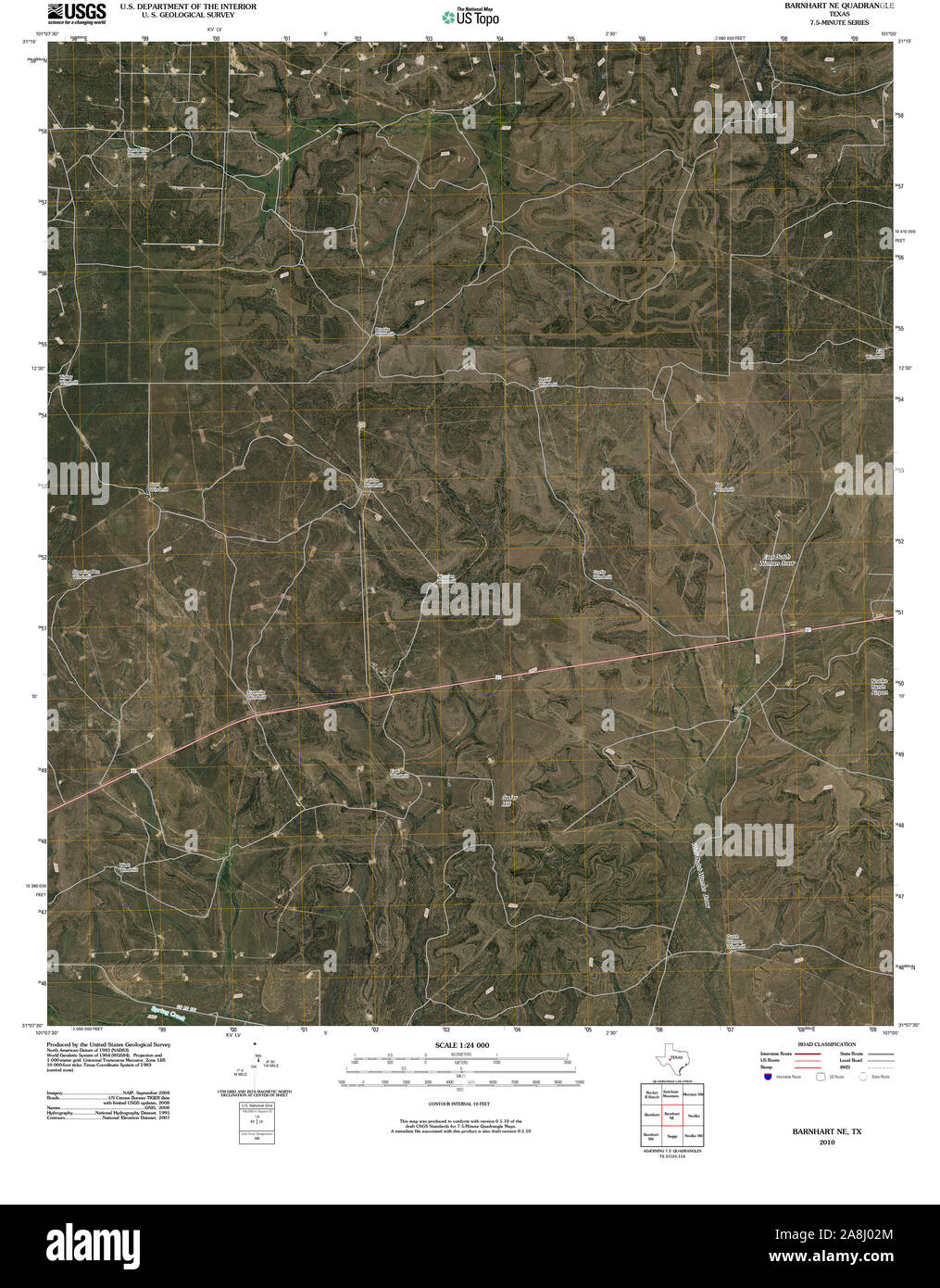 Map of barnhart texas hi-res stock photography and images - Alamy