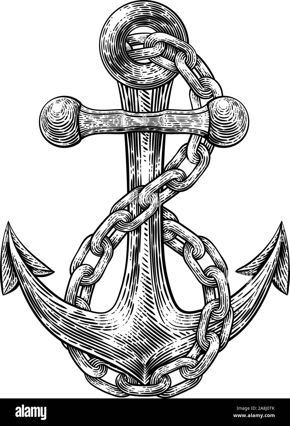Vector line drawing anchor Stock Vector Images - Alamy