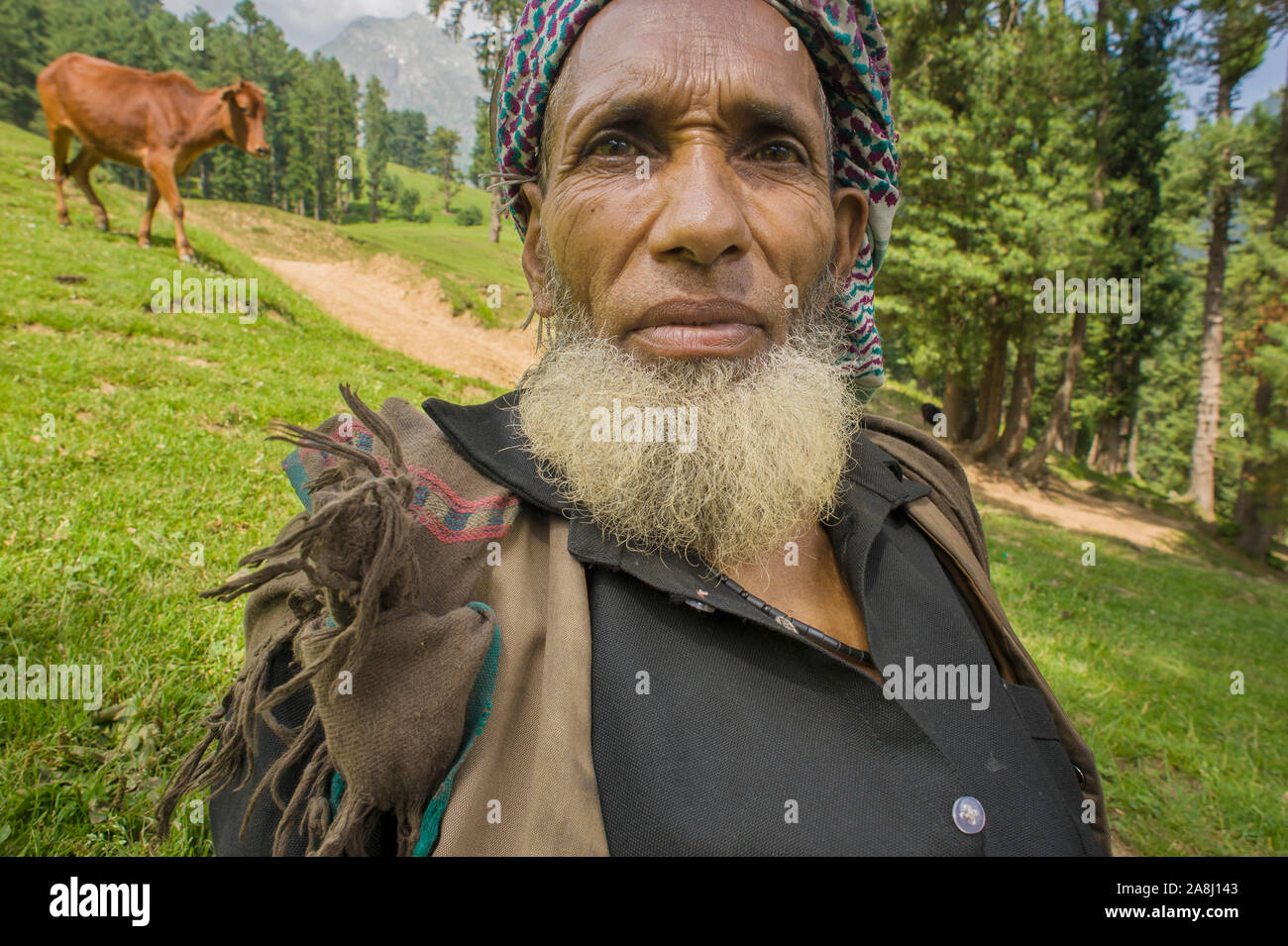 Pahalgam, Jammu and Kashmir, India - August 01, 2011: Gujjar ethnicity ...