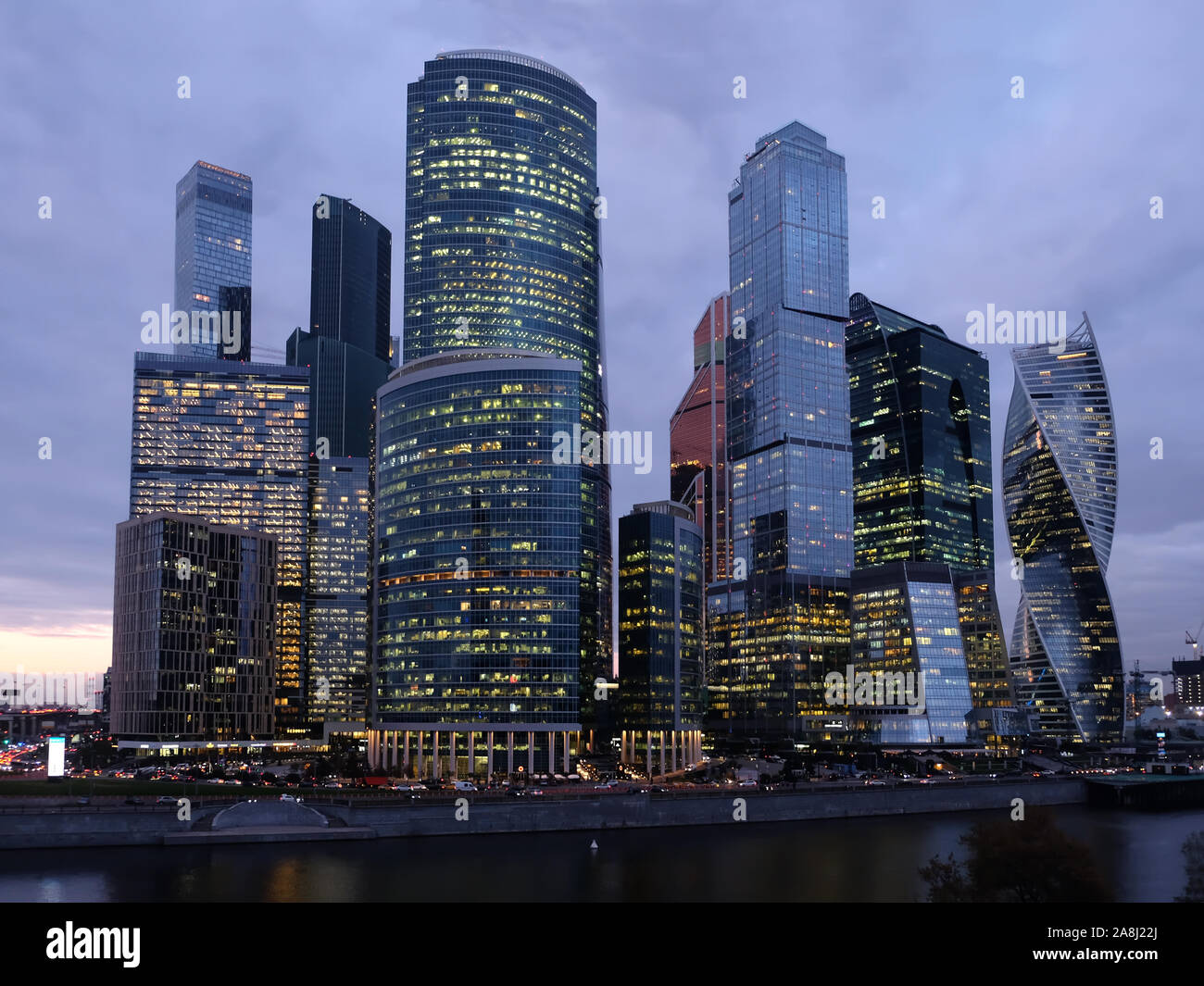 Moscow City International Business Centre skyscraper buildings on ...