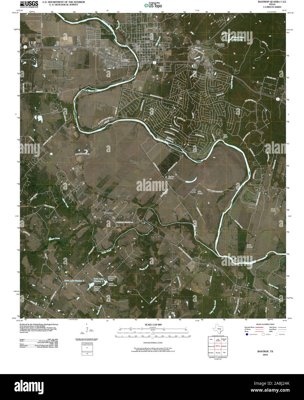 Map of bastrop hi-res stock photography and images - Alamy