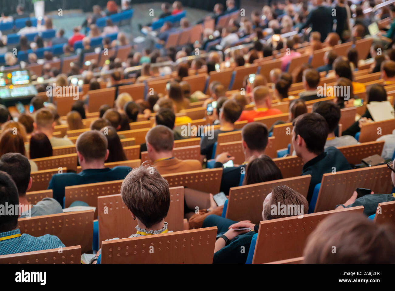 Business conference attendees sit hi-res stock photography and images ...