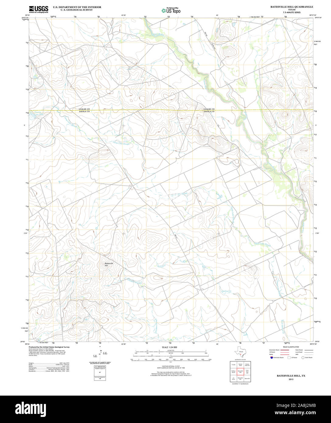 Map of batesville texas hi-res stock photography and images - Alamy