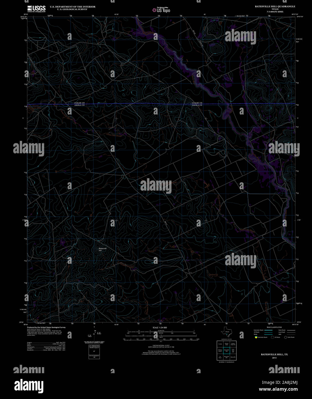 Map of batesville texas hi-res stock photography and images - Alamy