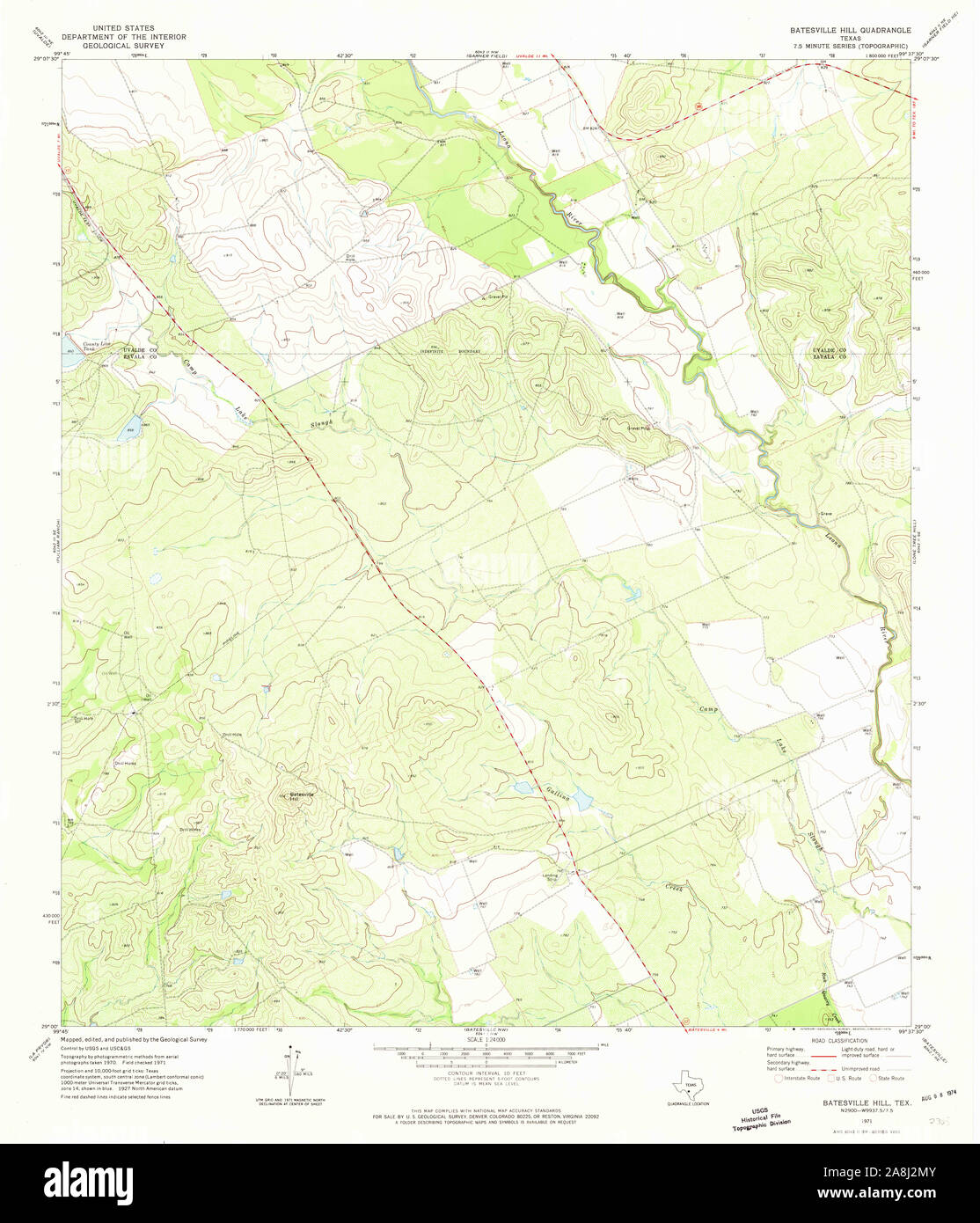 Map of batesville texas hi-res stock photography and images - Alamy