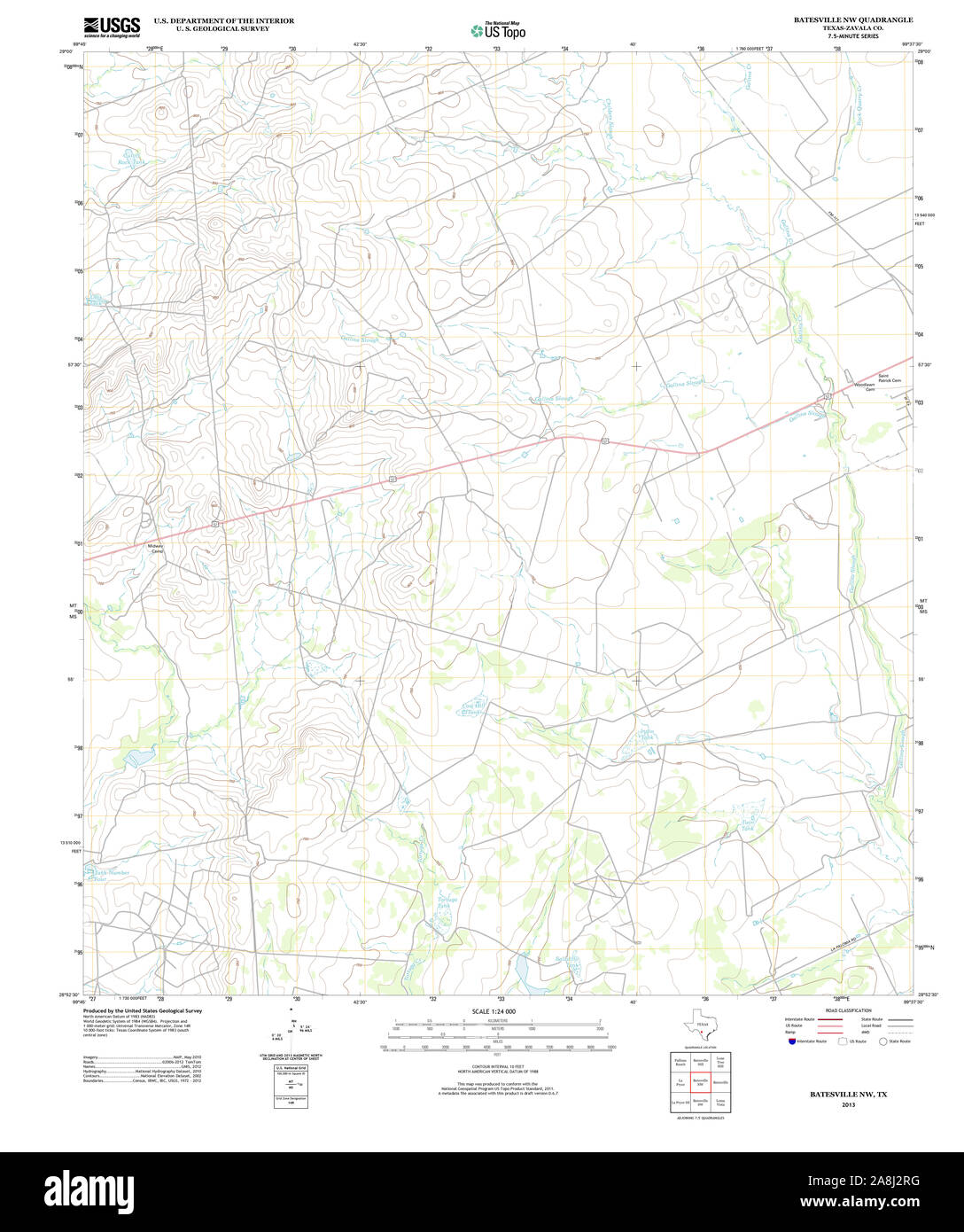 Map of batesville texas hi-res stock photography and images - Alamy