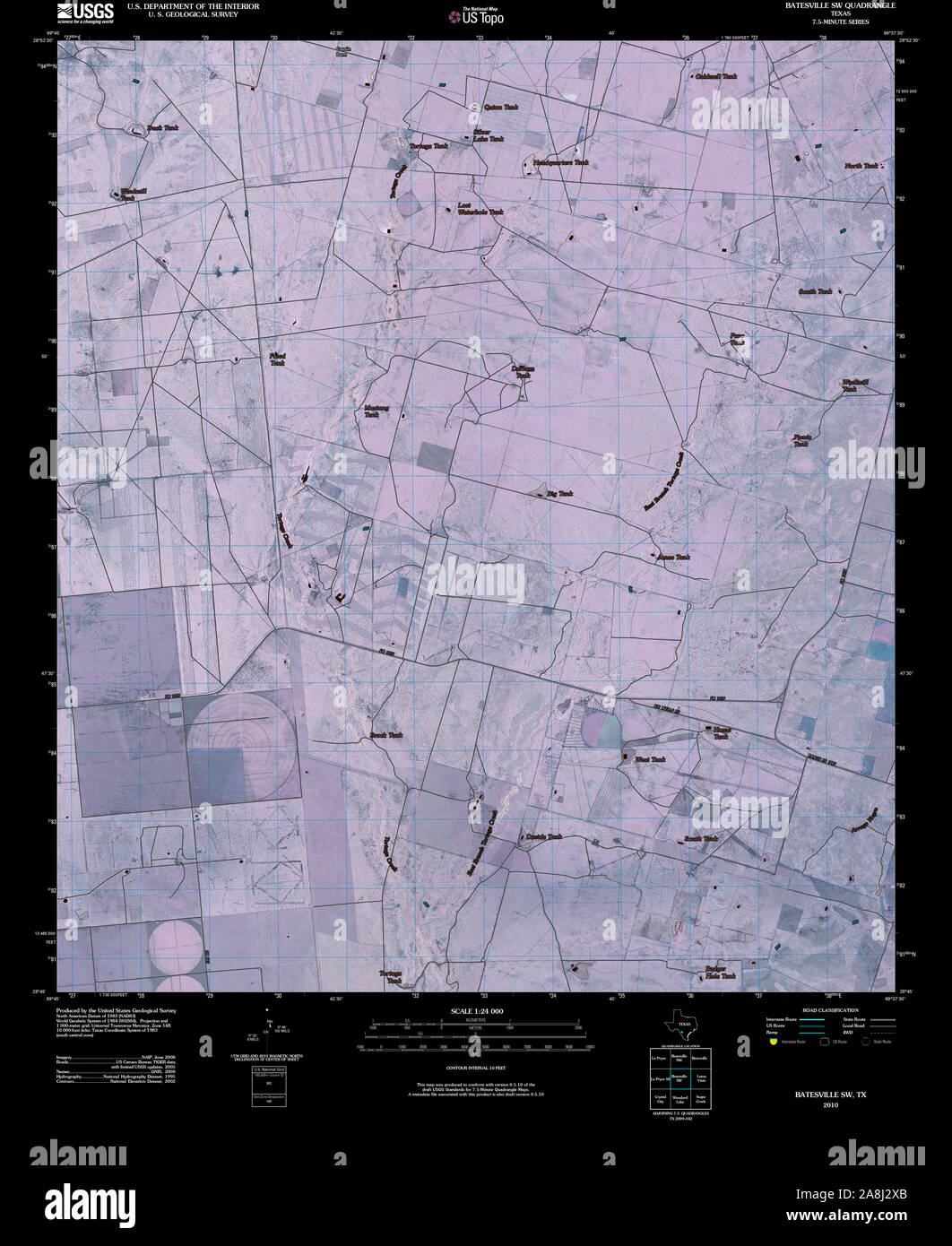 Map of batesville texas hi-res stock photography and images - Alamy
