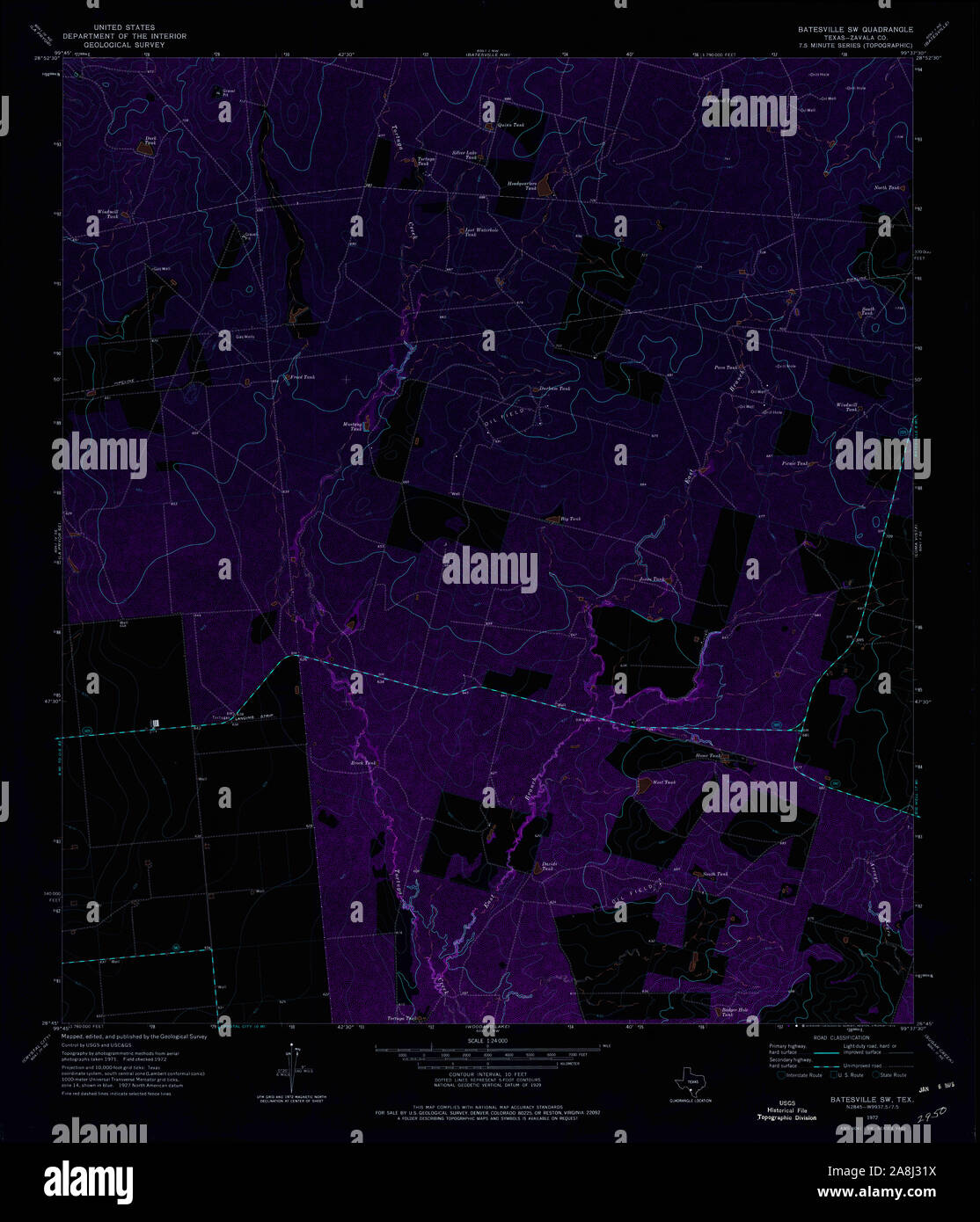 Map of batesville texas hi-res stock photography and images - Alamy