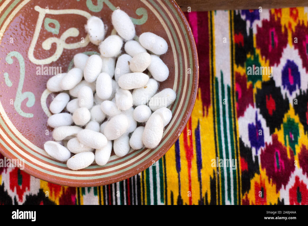 Uzbek traditional silk textile hi-res stock photography and images - Alamy