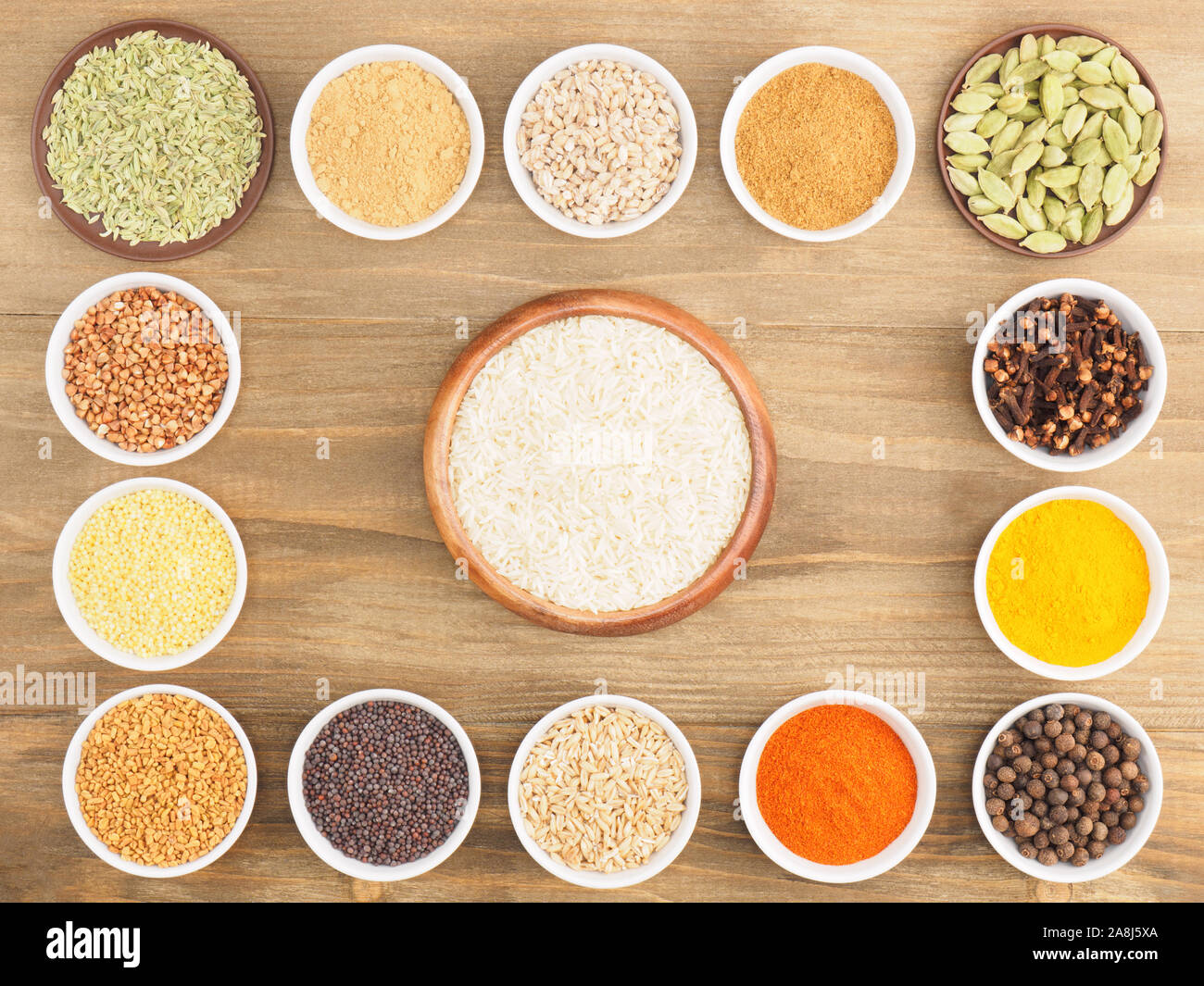Rice, buckwheat, oat, millet, green cardamom, allspice, dry ginger ...