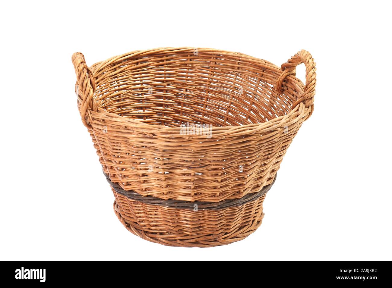 Simple basket on white Stock Photo - Alamy